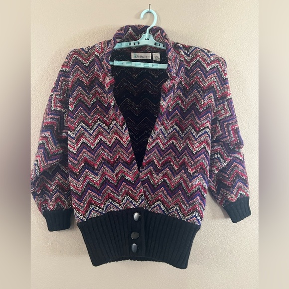 Diversity | Jackets & Coats | Textured Vintage 9s Chunky Chevron Knit ...